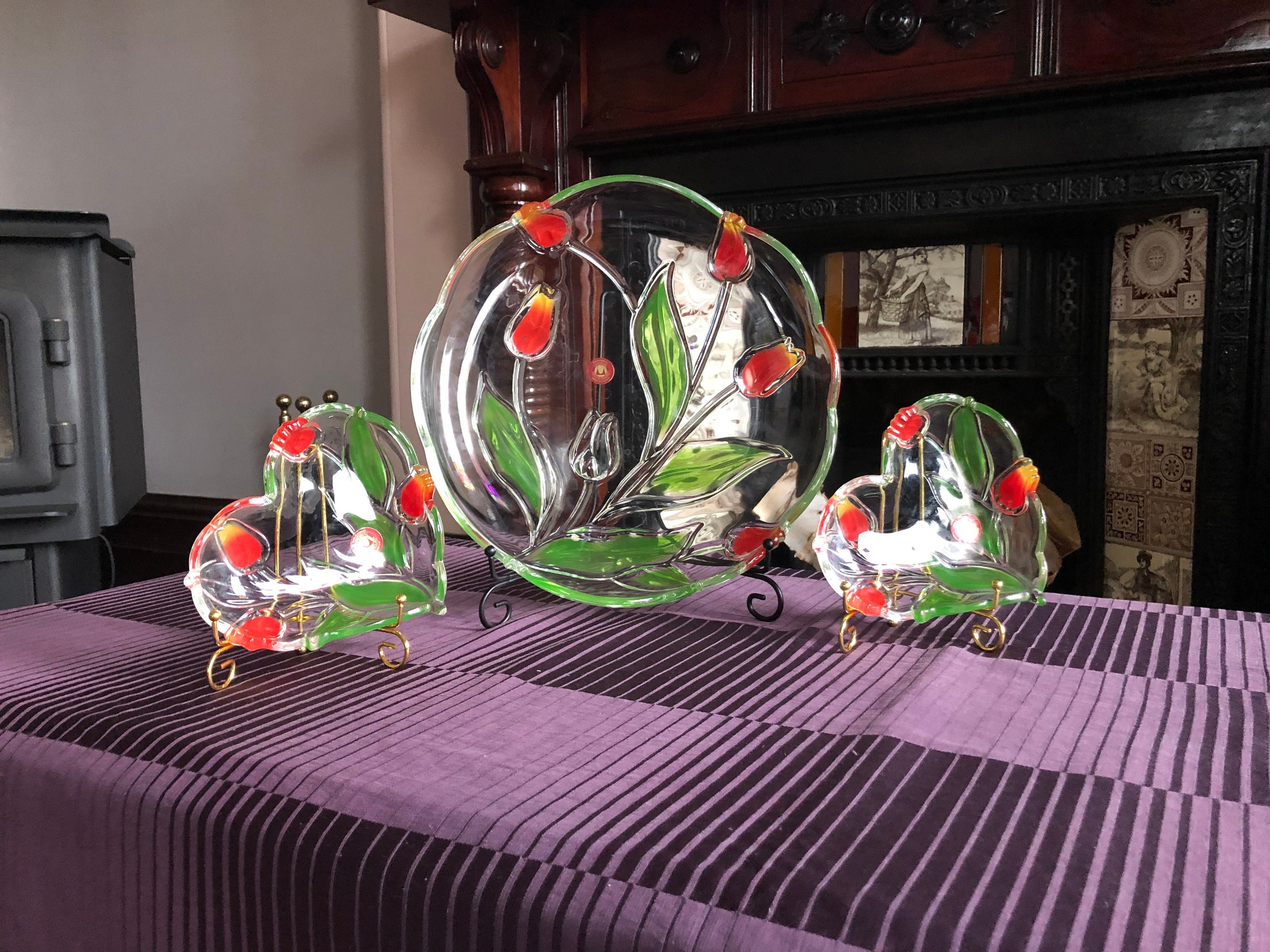 Glass Platter Transparent Glass Platters Original Waltherglas Platters ...