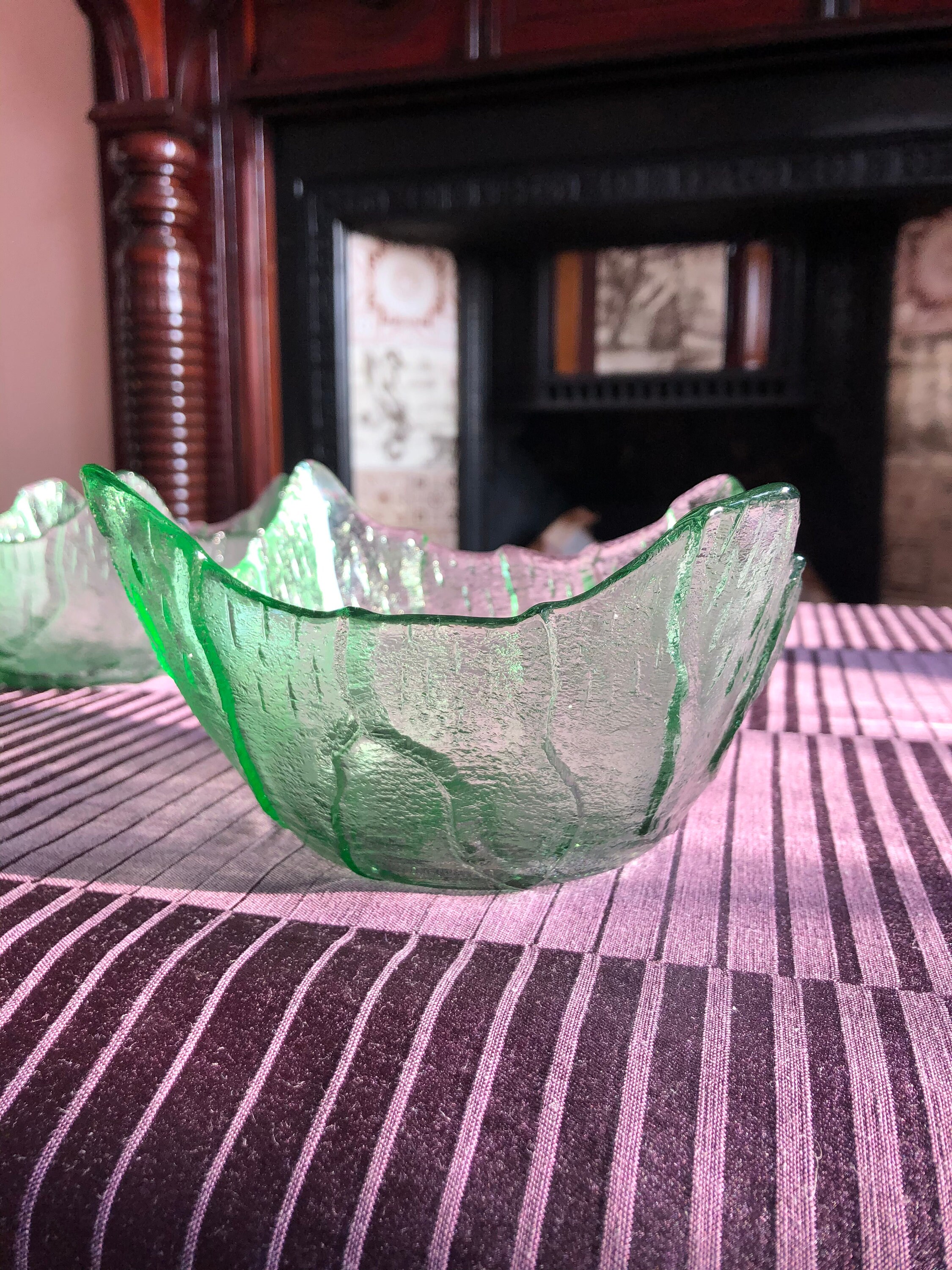 Vintage Bowls - Green Pressed Glass Bowls -set of 2 Vintage Bowls-green ...