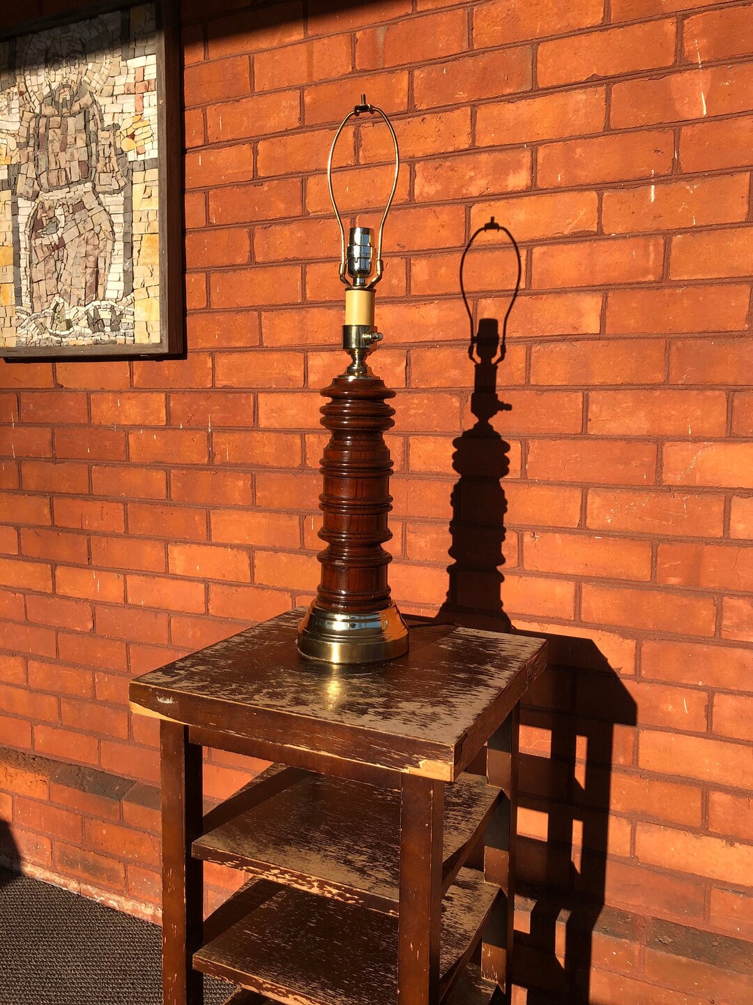 Vintage Lamp - Vintage Wood Lamp - Vintage Wooden Lamp - Heavy Weight ...