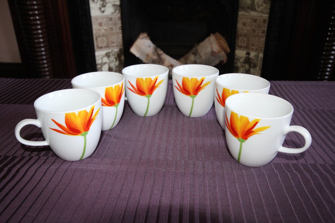 Vintage Coffee Mugs - Vintage Tea Cups - Set of 6 Vintage Van Well ...