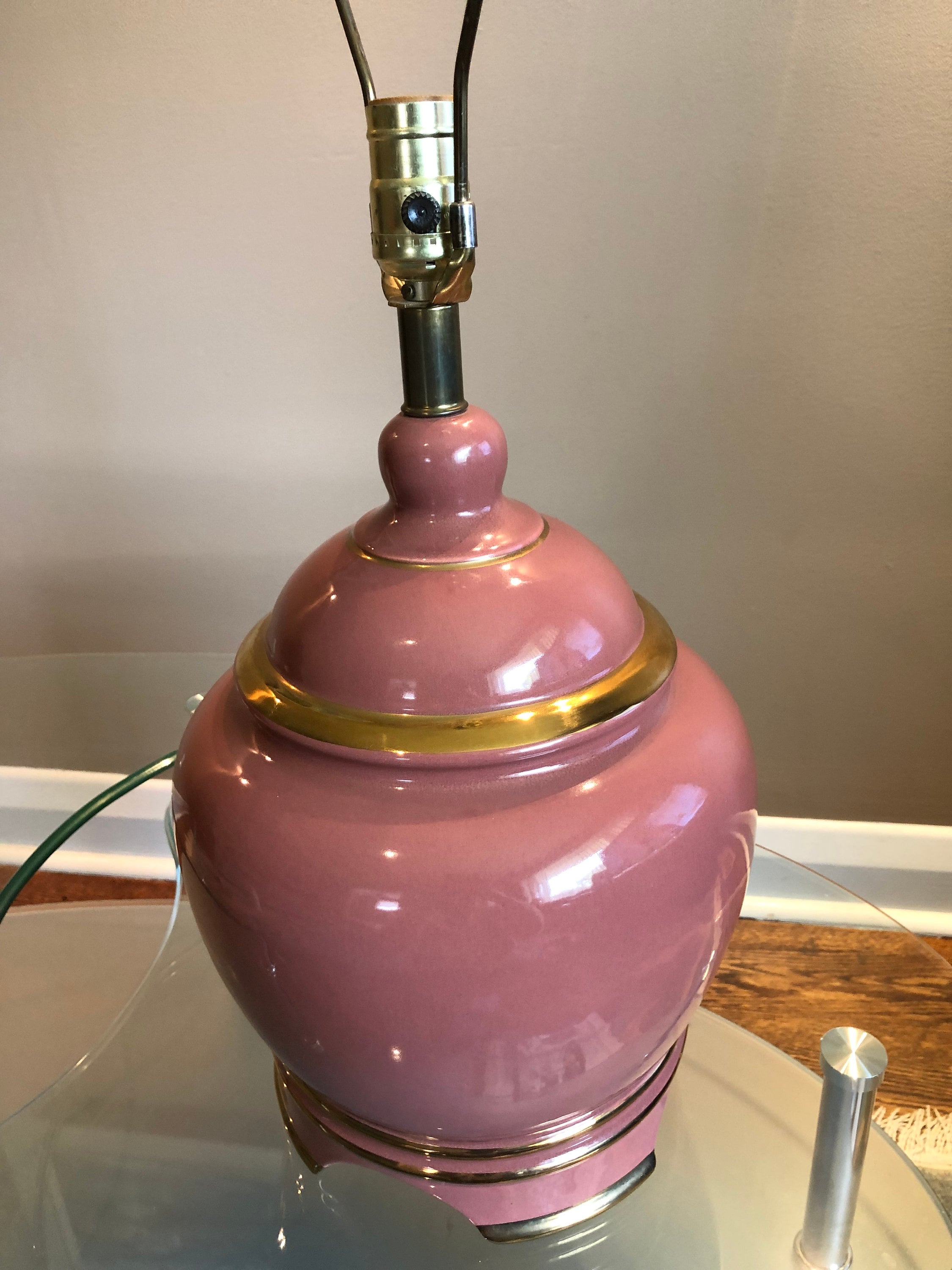 Vintage Ceramic Lamp - Vintage Pink Lamp - Vintage Pink Table Lamp ...