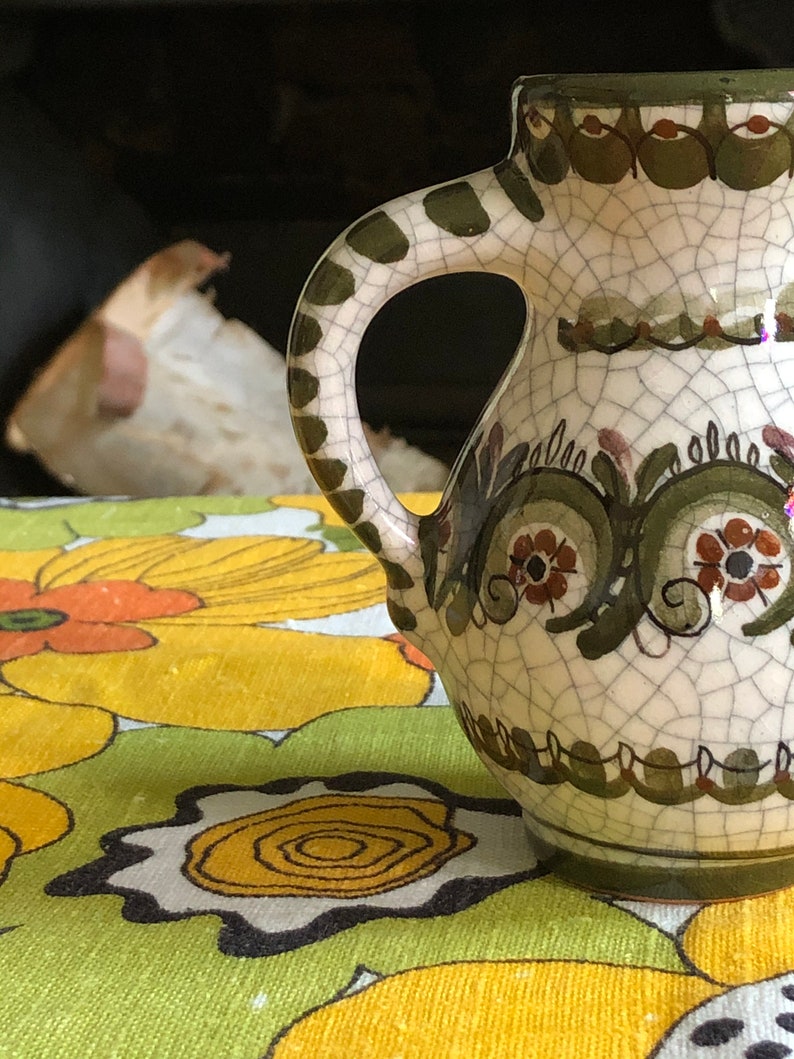 Vintage Handarbeit German Small Pitcher Mini Handarbeit Pitcher German ...