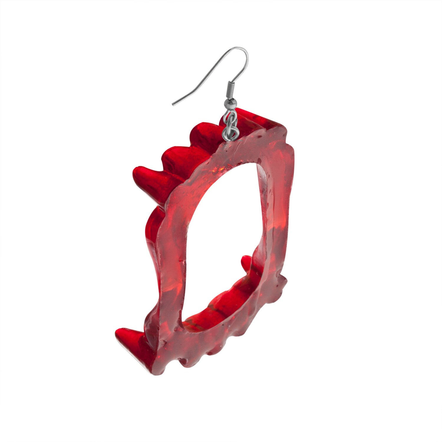 Ruby Red Vampire Fang Earrings - Etsy