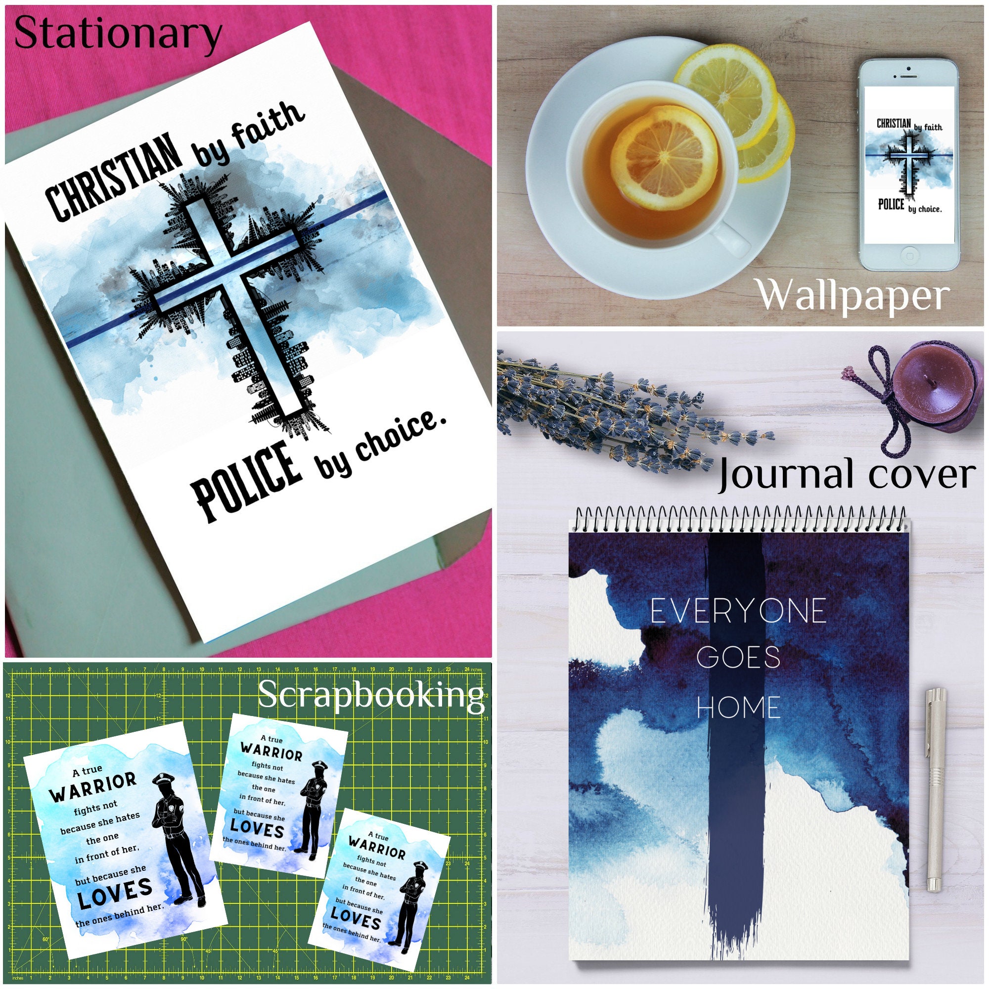 Police Downloadable Print Thin Blue Line Police Officer Gift Police ...