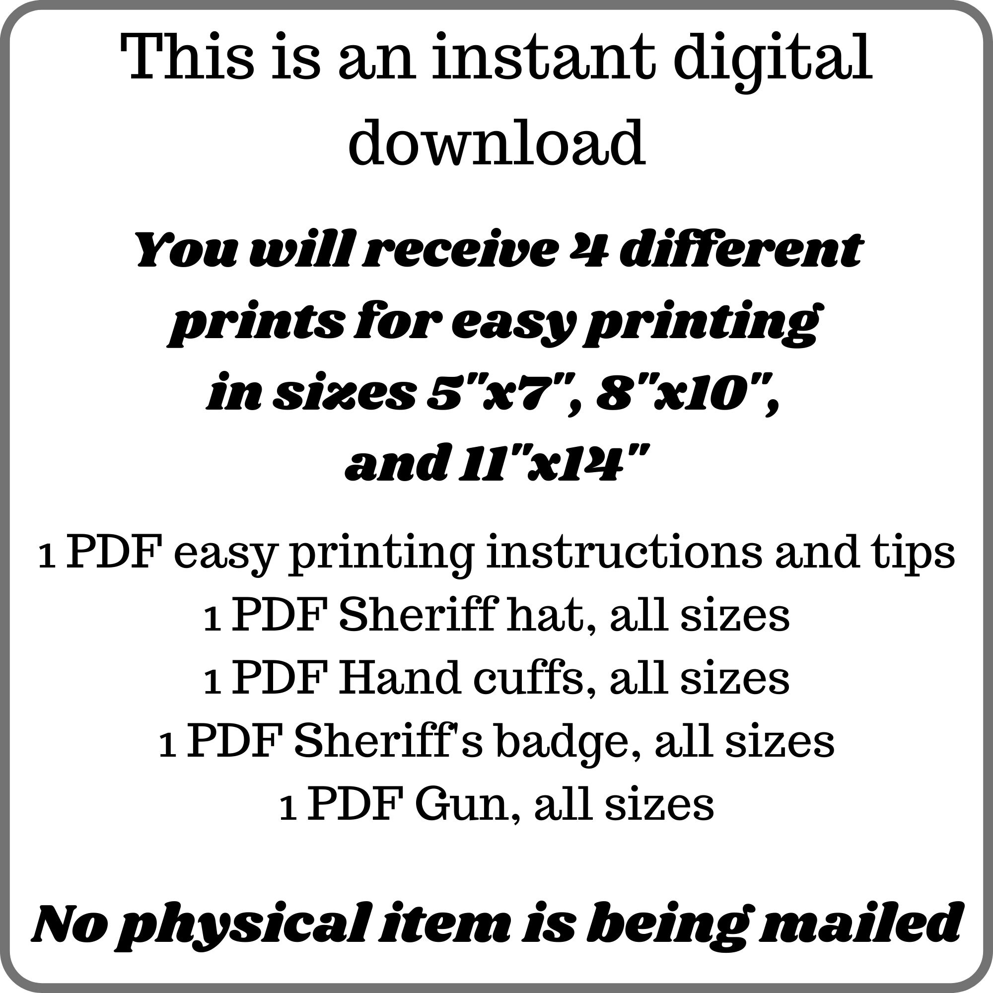 Sheriff Watercolor Set of Prints Thin Blue Line Deputy Gift Sheriff ...