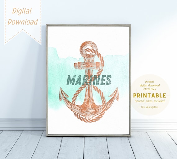 marine printable marines female soldier downloadable print Marines art ...