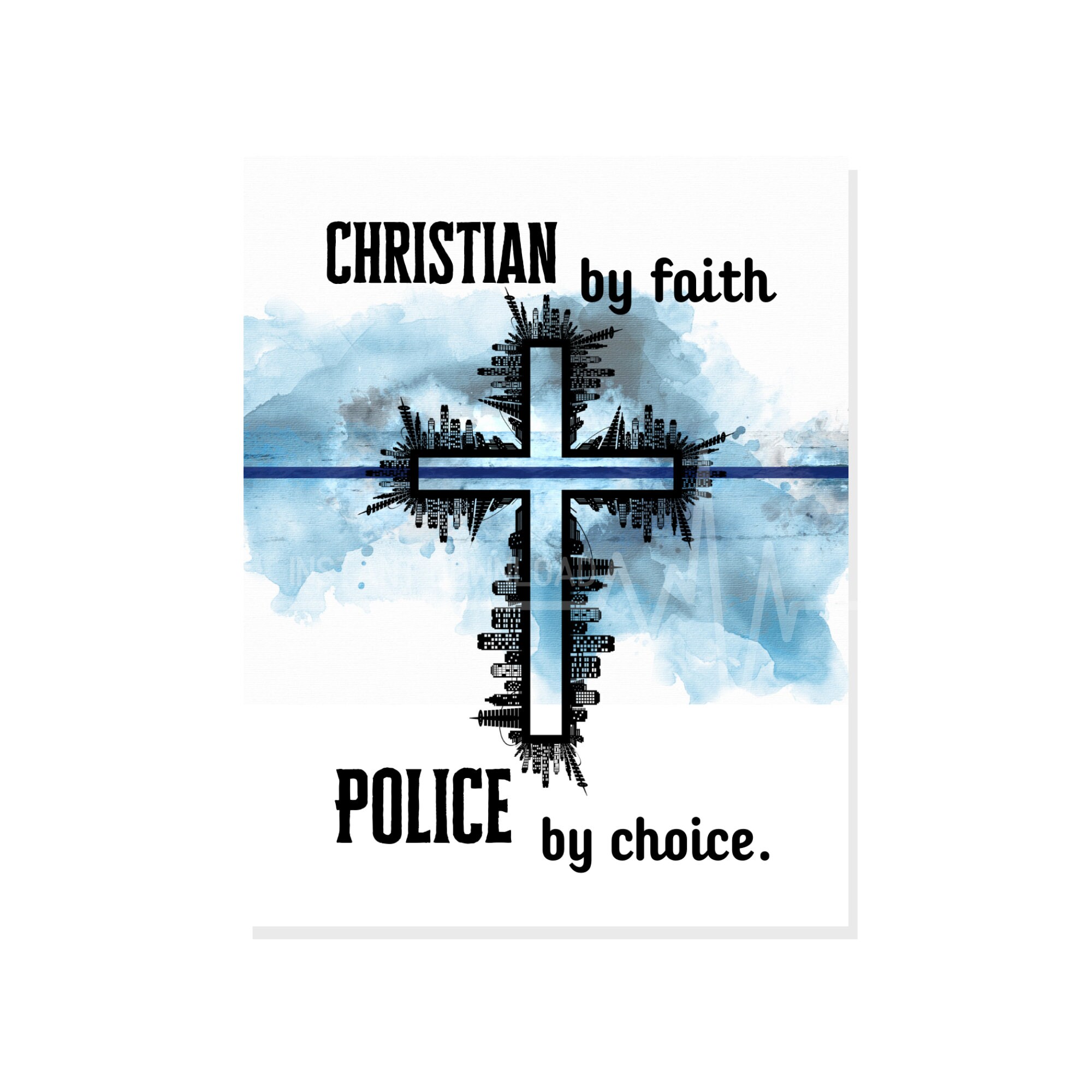 Police Downloadable Print Christian Police Officer Gift Police ...