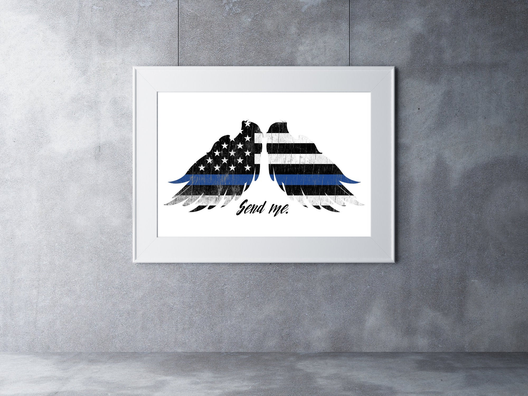 Police Art Downloadable Print Gift for Police Officer Angel Wings ...