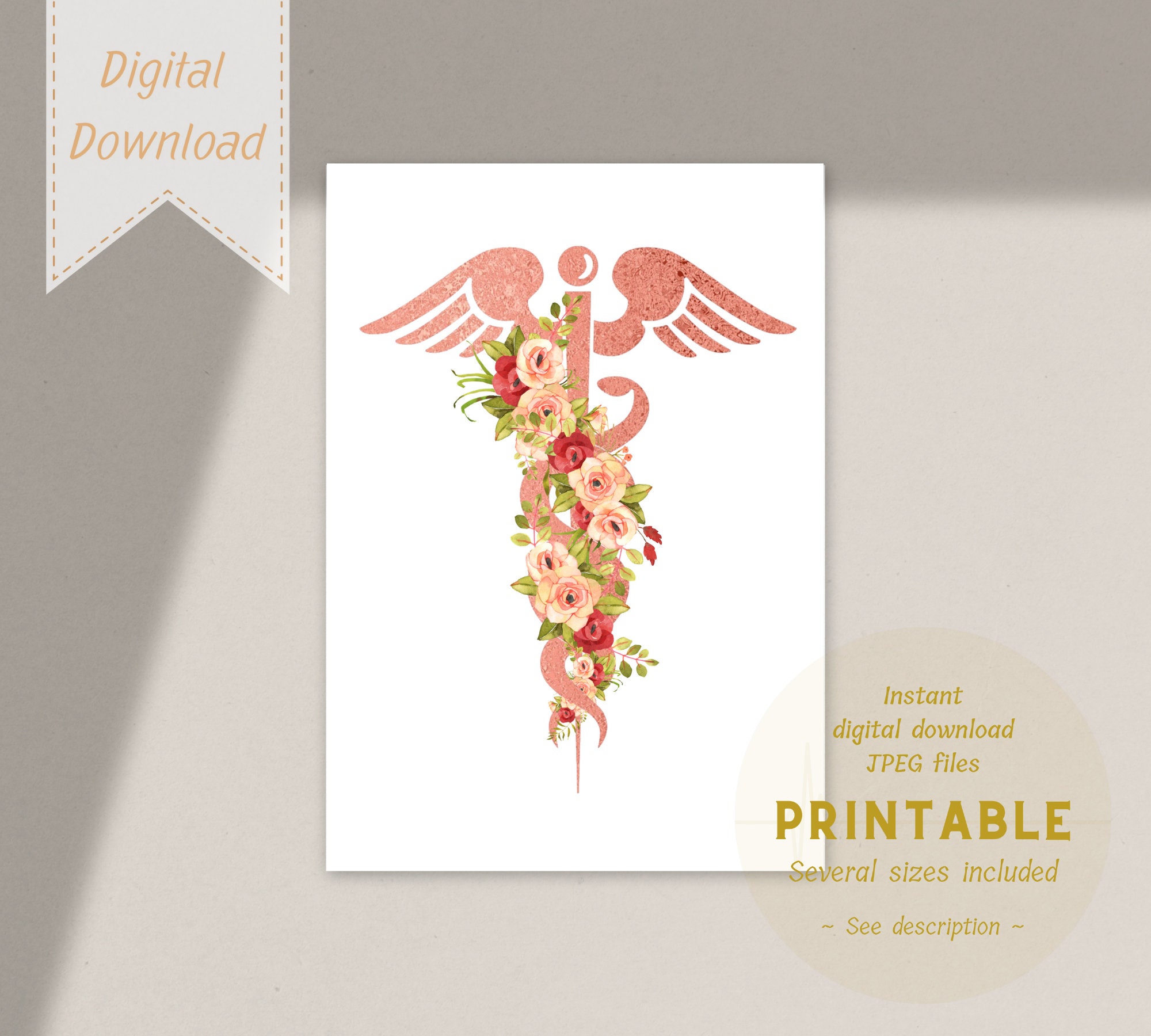 Nurse wall art nursing school gift wall art nurse art - Etsy España