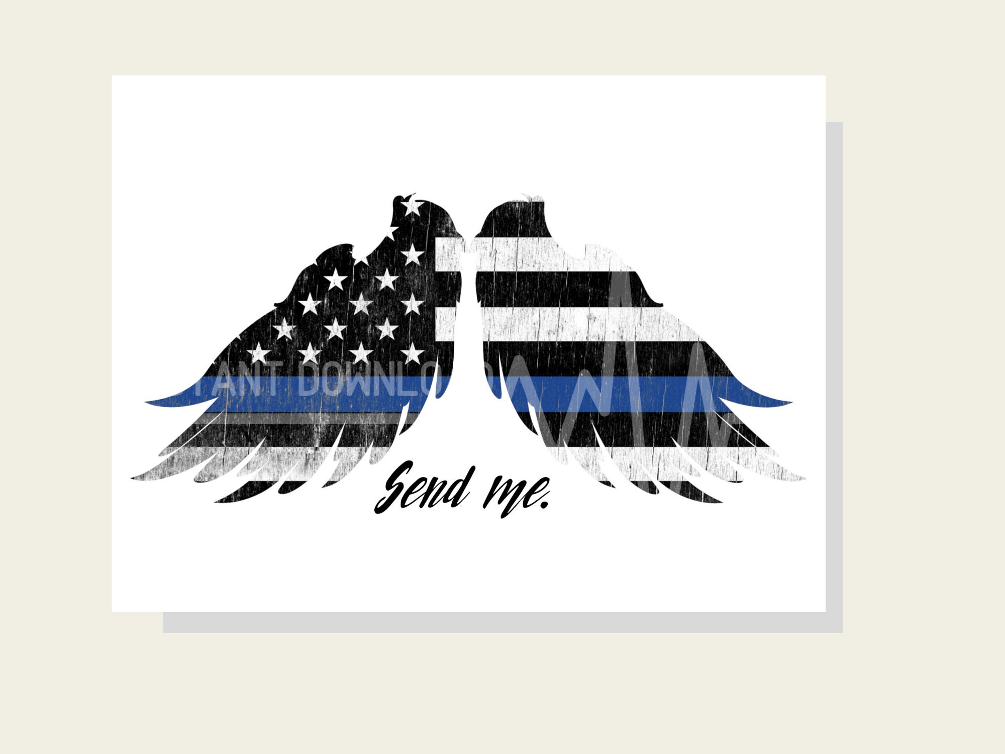 Police Art Downloadable Print Gift for Police Officer Angel Wings ...