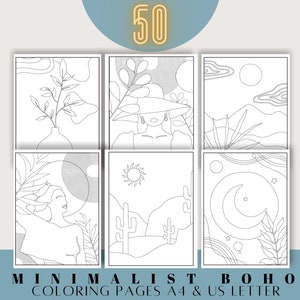 50 Boho Coloring Pages for Adults,boho Coloring Pages,minimalist ...
