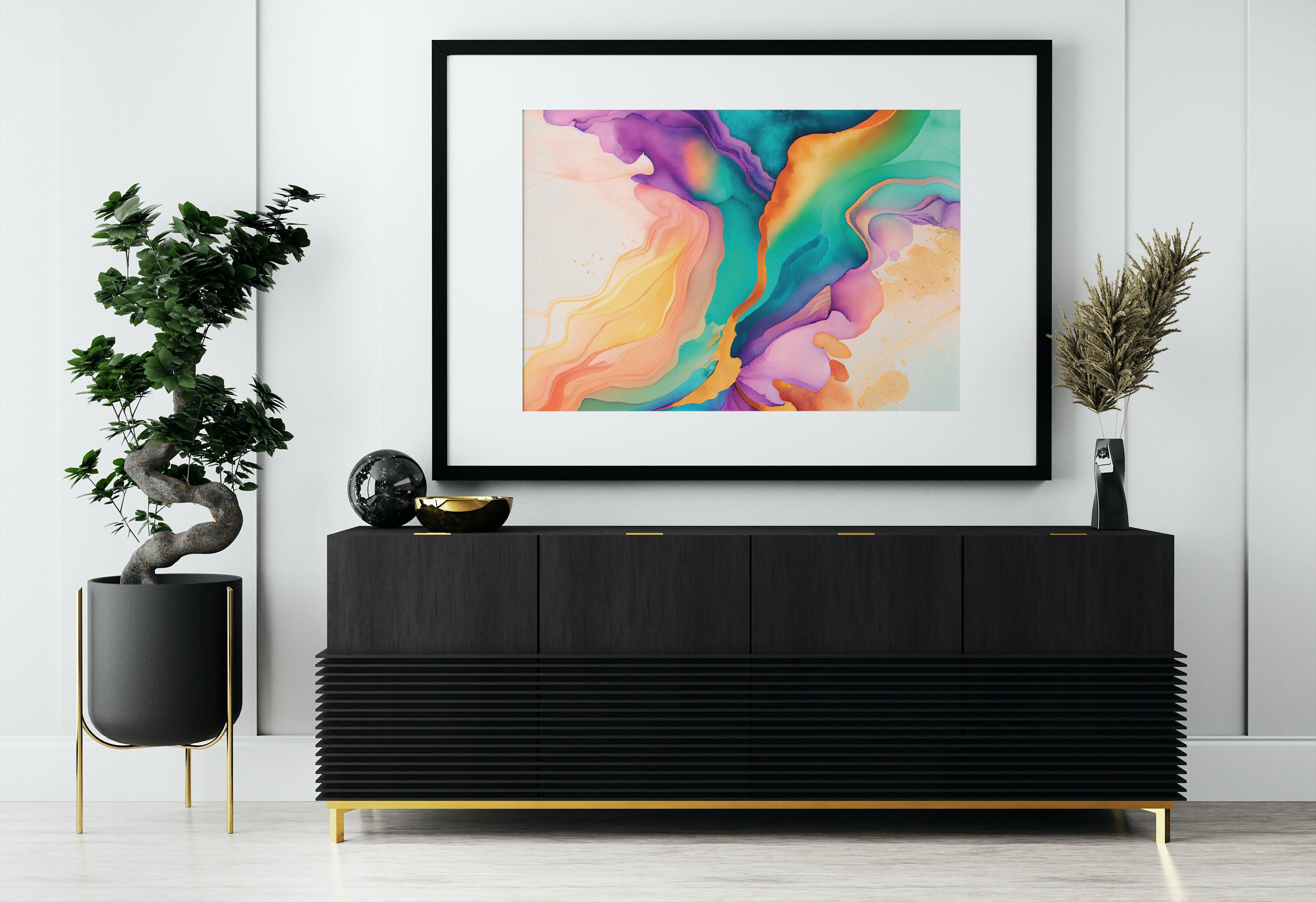 SPLASH Fluid Digital Print,abstract Wall Art,colorful Modern Wall Decor ...