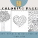50 Coloring Pages for Adults Teen Kids, Flower Line Pattern,digital ...