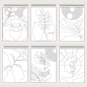 50 Boho Coloring Pages for Adults,boho Coloring Pages,minimalist ...