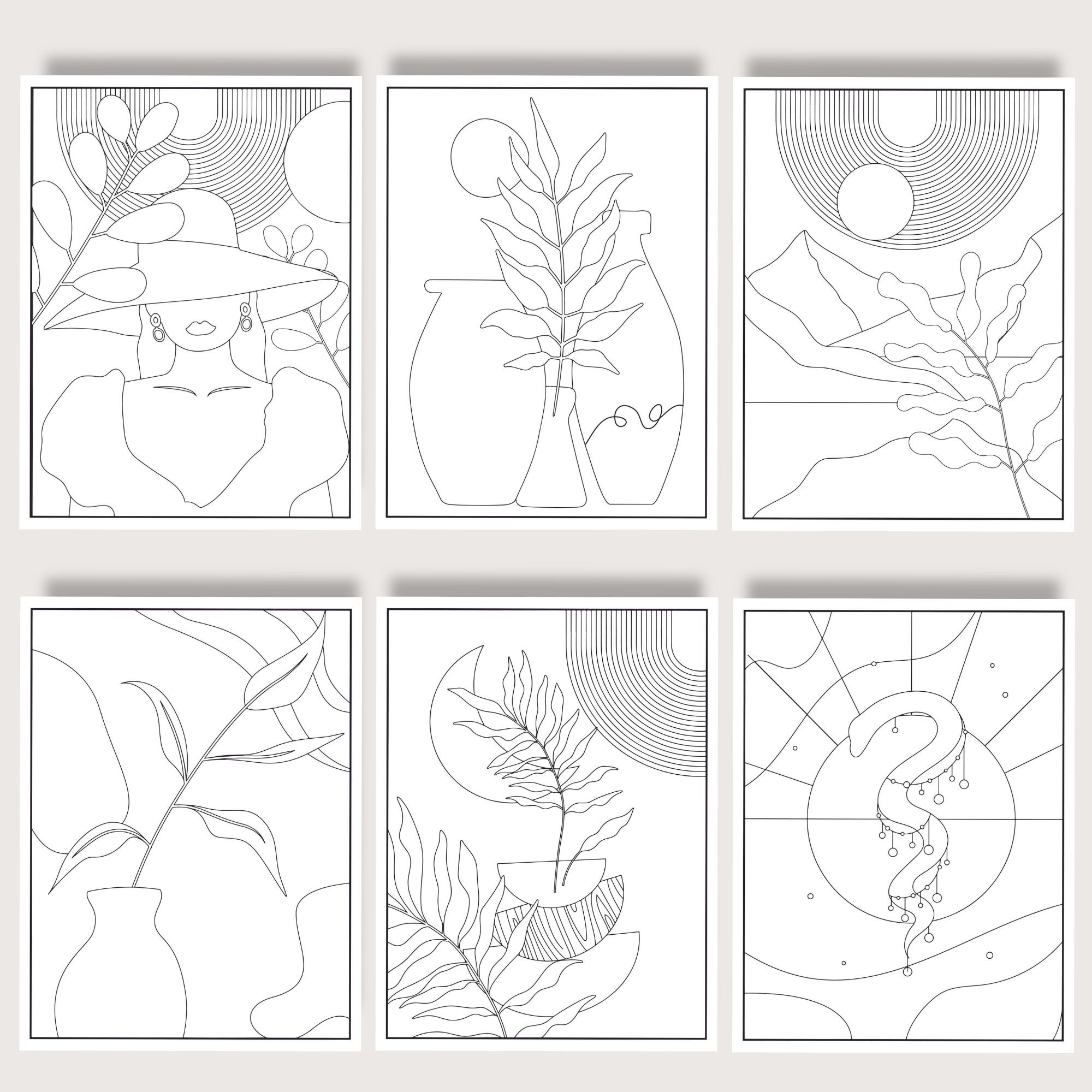 50 Boho Coloring Pages for Adults,boho Coloring Pages,minimalist ...
