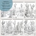 50 Blooming Desert Coloring Pages for Adults and Kids,cactus Digital ...