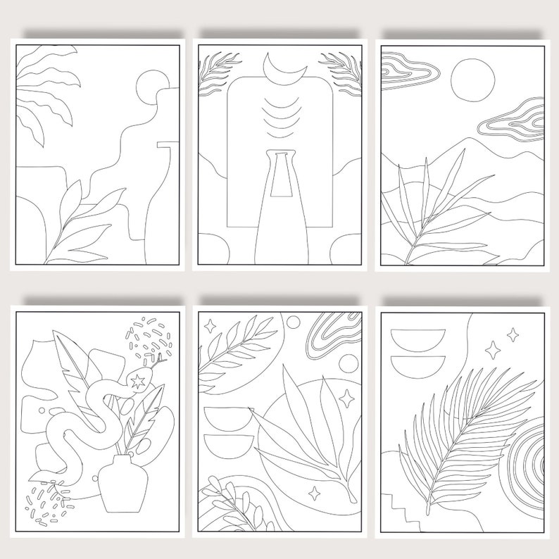 50 Boho Coloring Pages for Adults,boho Coloring Pages,minimalist ...