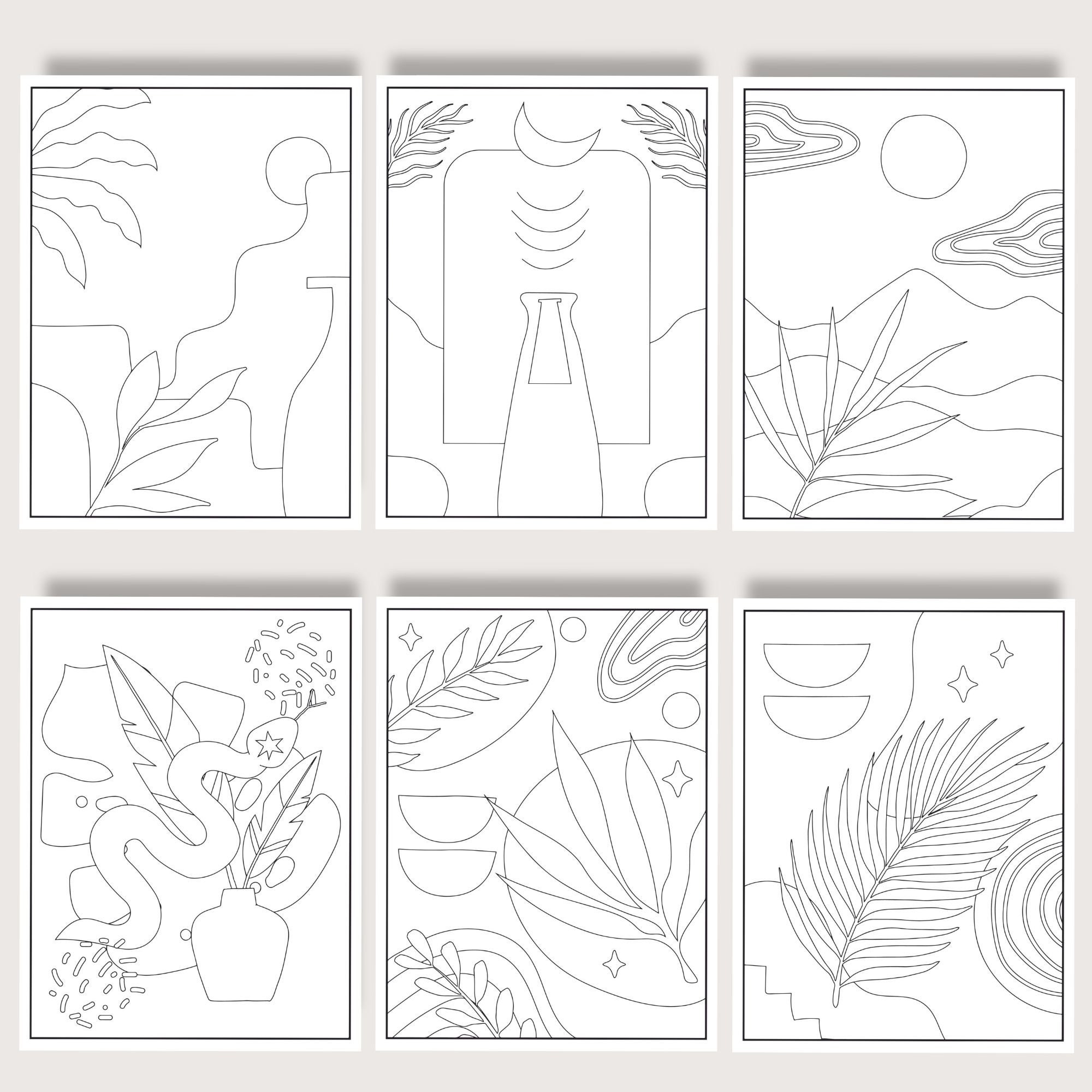 50 Boho Coloring Pages for Adults,boho Coloring Pages,minimalist ...