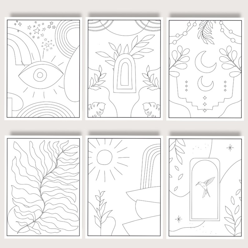 50 Boho Coloring Pages for Adults,boho Coloring Pages,minimalist ...