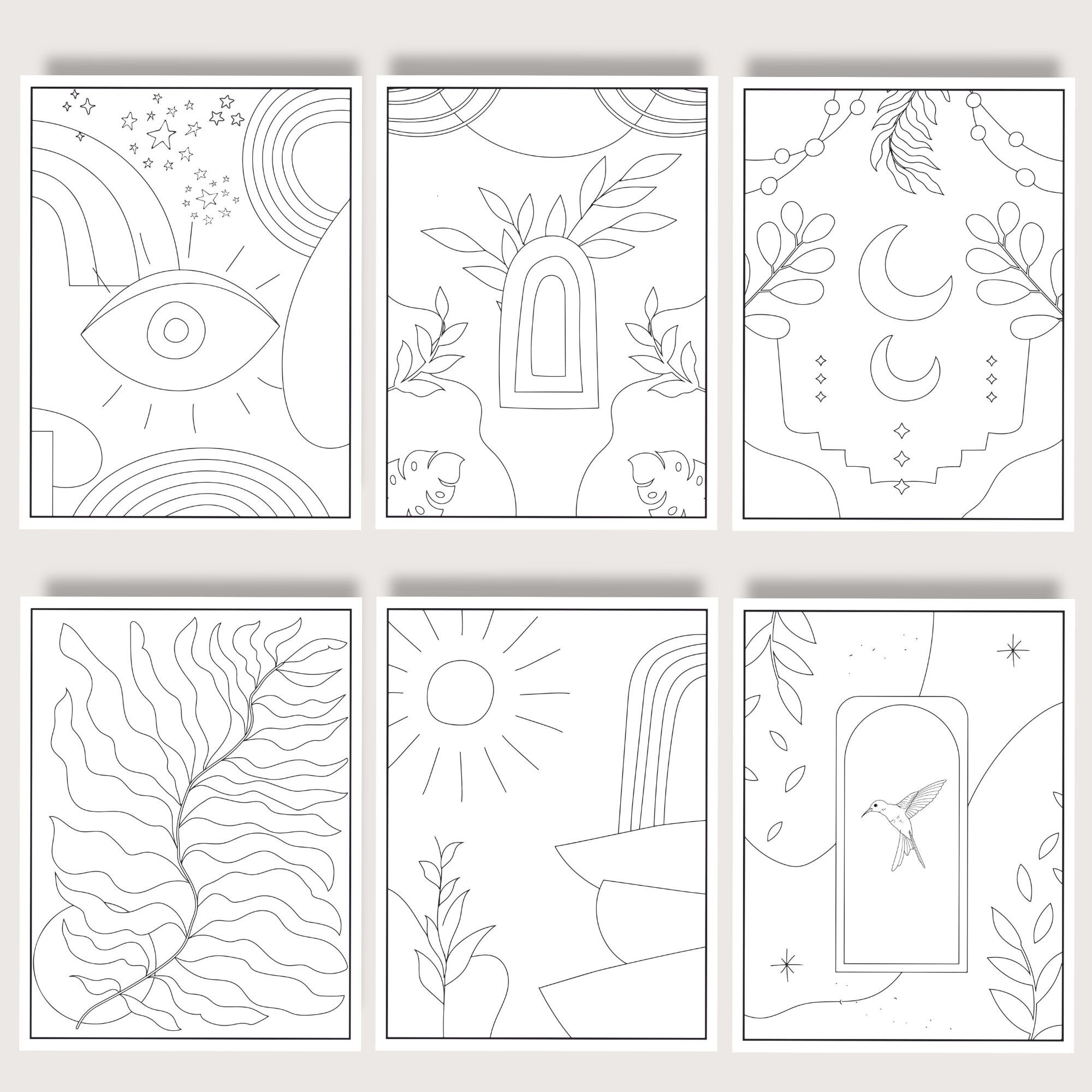 50 Boho Coloring Pages for Adults,boho Coloring Pages,minimalist ...