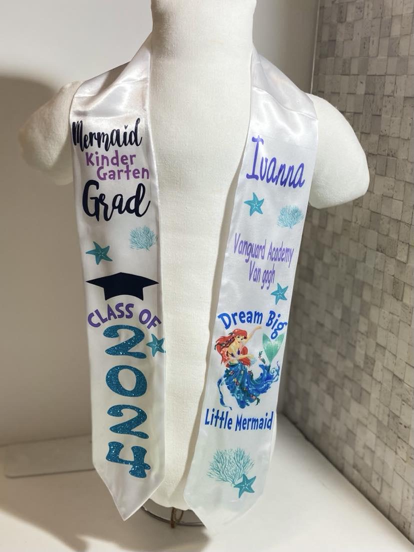 Custom Cartoon Graduation Stole: Personalized Pre-k, Kindergarten Sash ...