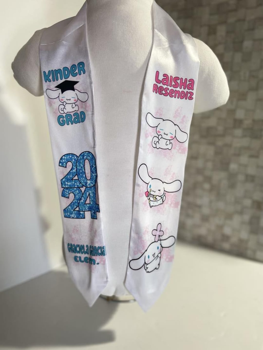 Custom Cartoon Graduation Stole: Personalized Pre-k, Kindergarten Sash ...