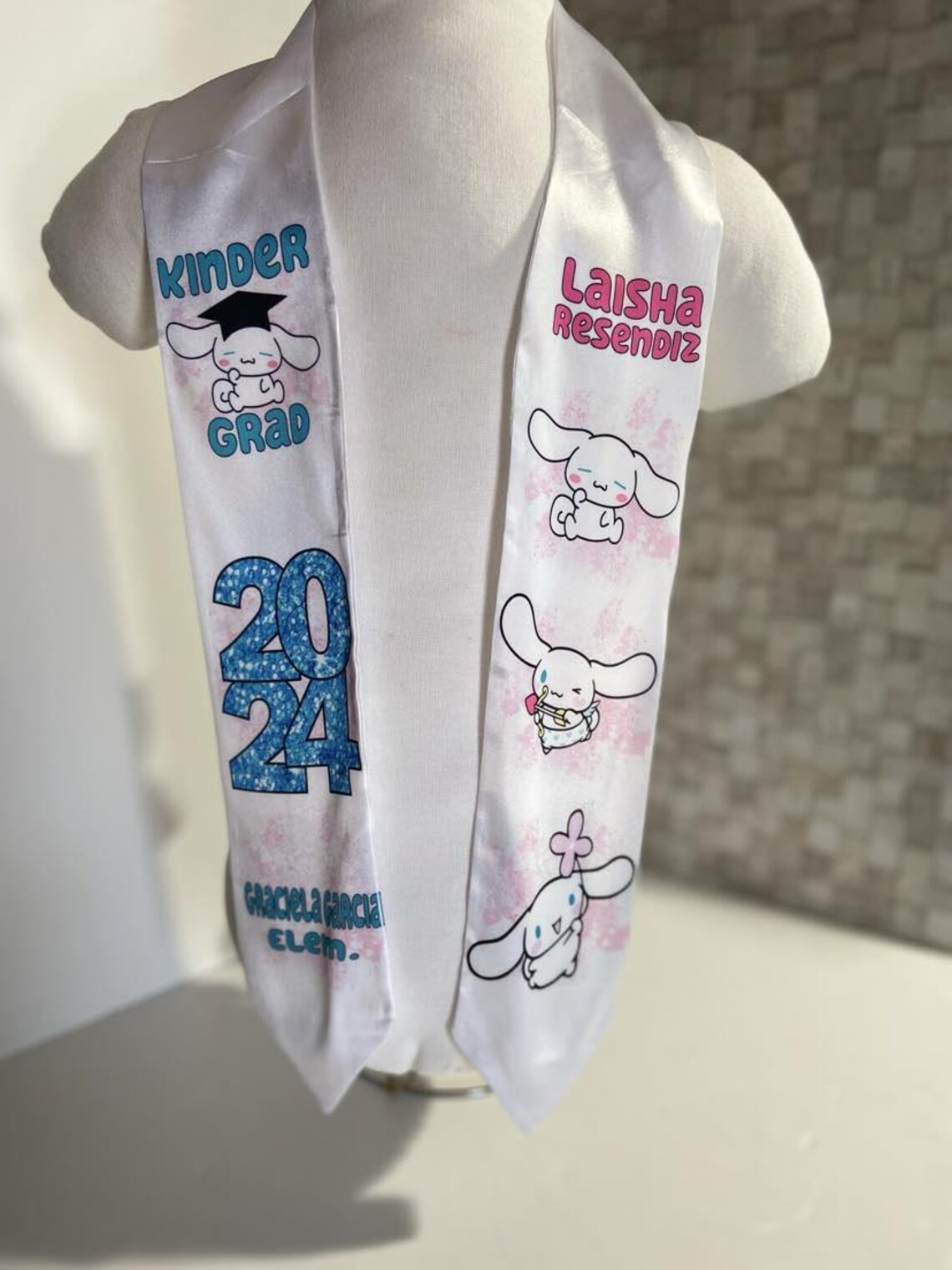 Custom Cartoon Graduation Stole: Personalized Pre-k, Kindergarten Sash ...