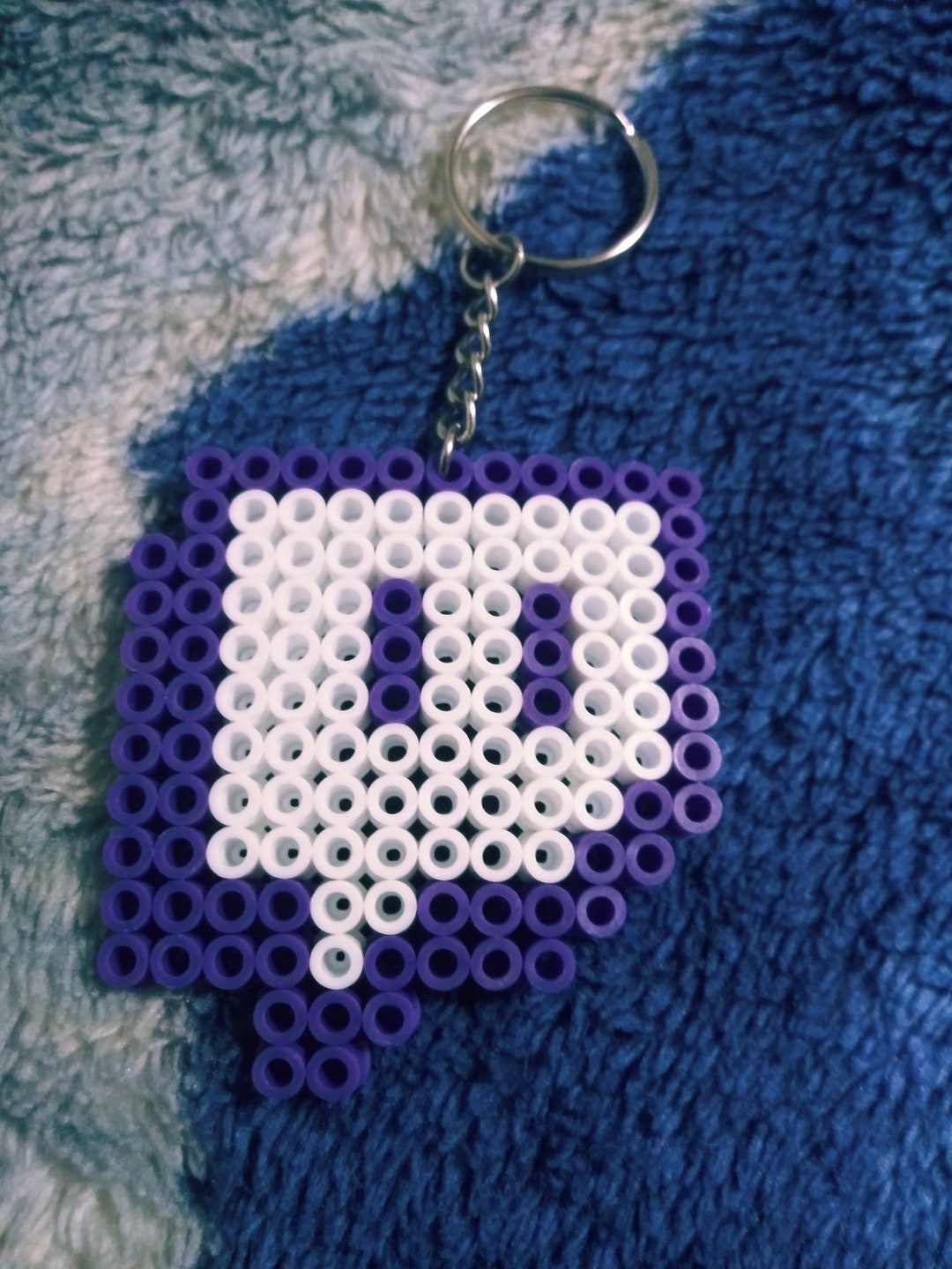 Twitch Perler Bead Keychain - Etsy