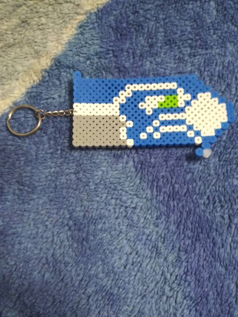 Seahawks Perler Bead Keychain - Etsy