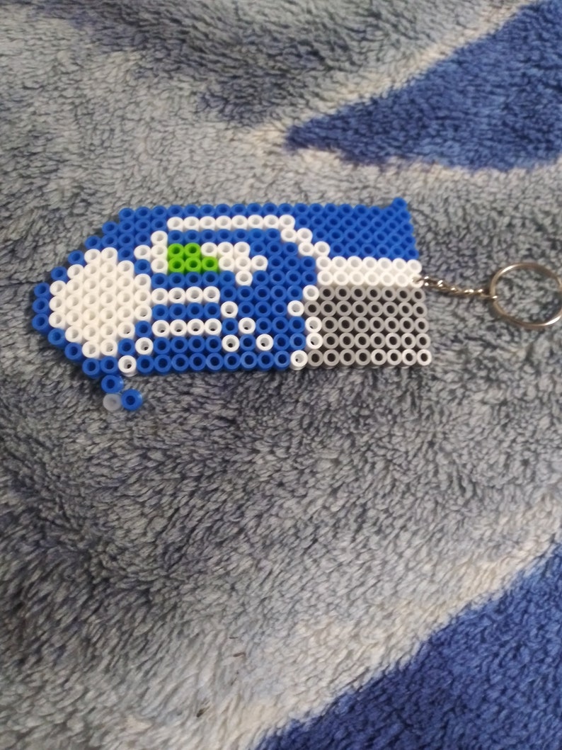 Seahawks Perler Bead Keychain - Etsy