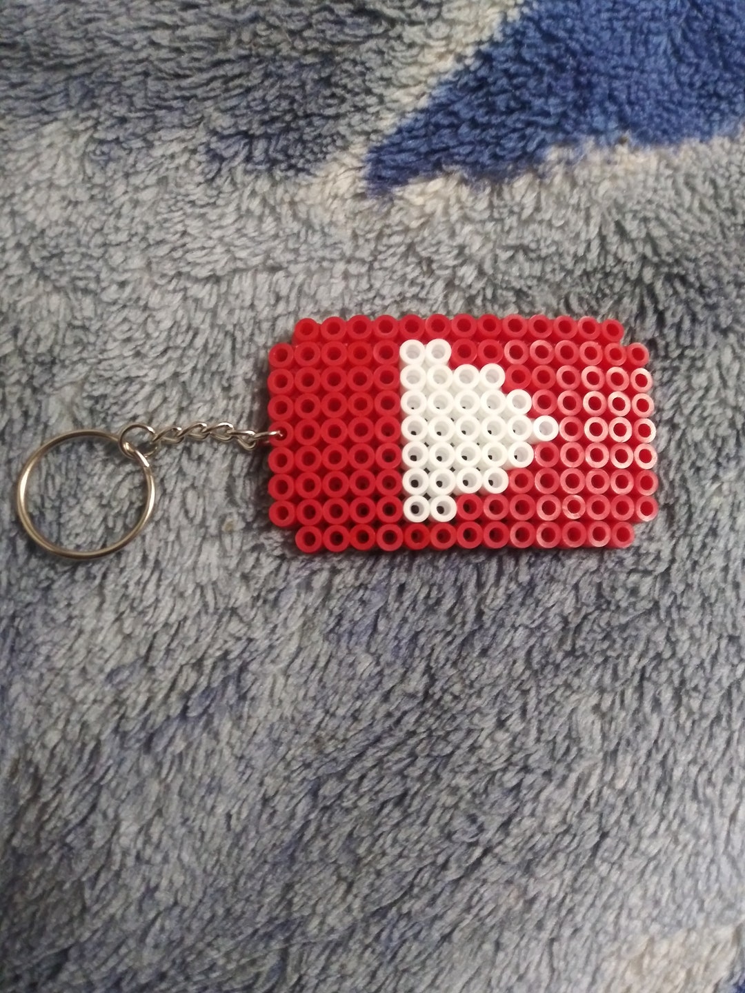 Youtube Perler Bead Keychain - Etsy