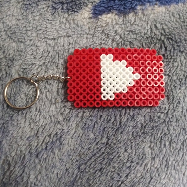Perler Beads Keychain - Etsy