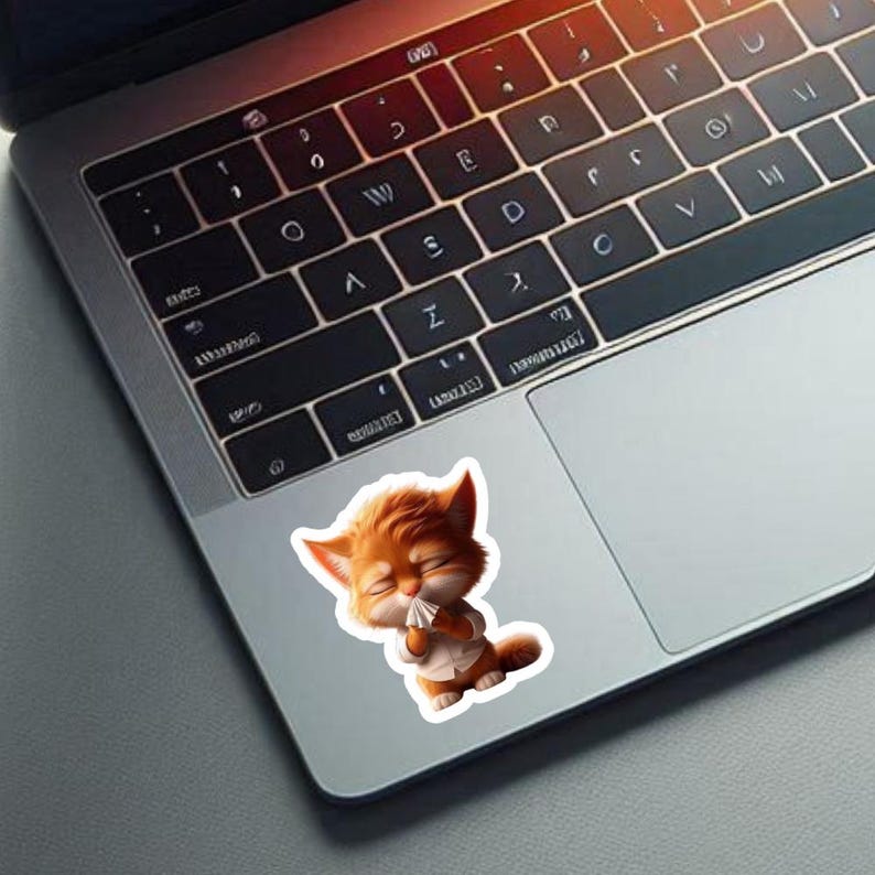Kitty Sneezes , 3pcs Cat Sticker, Funny Sticker, Cat Sticker, Funny ...