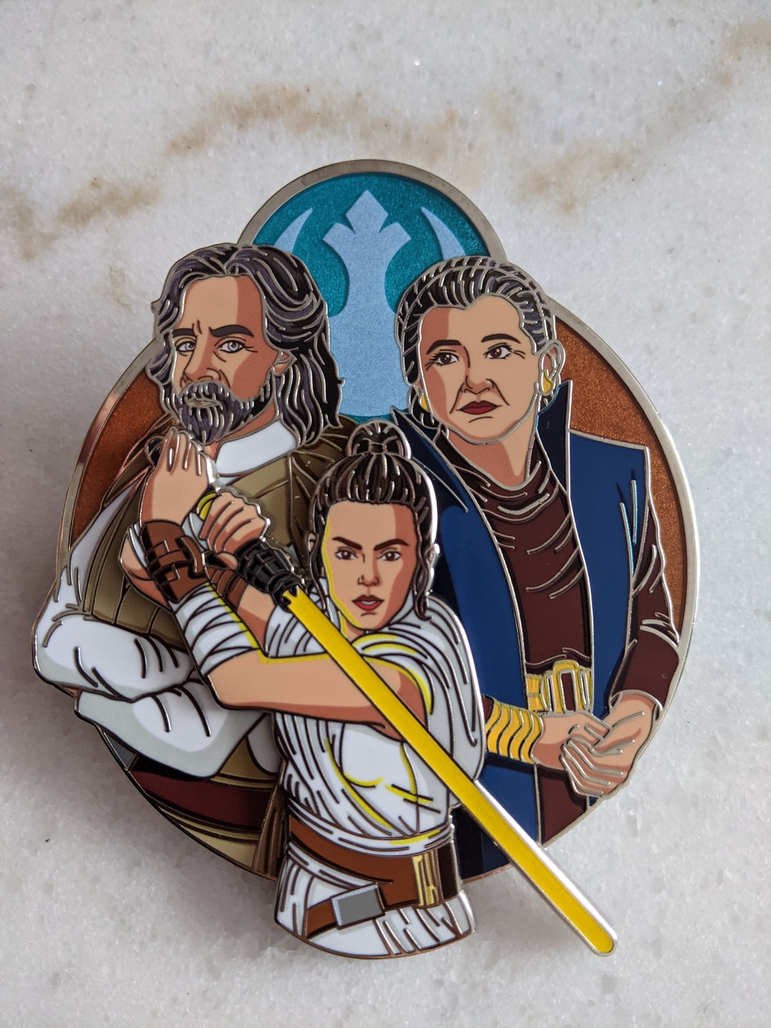Master and Apprentice Rey, Luke, & Leia Limited Edition Hard Enamel ...