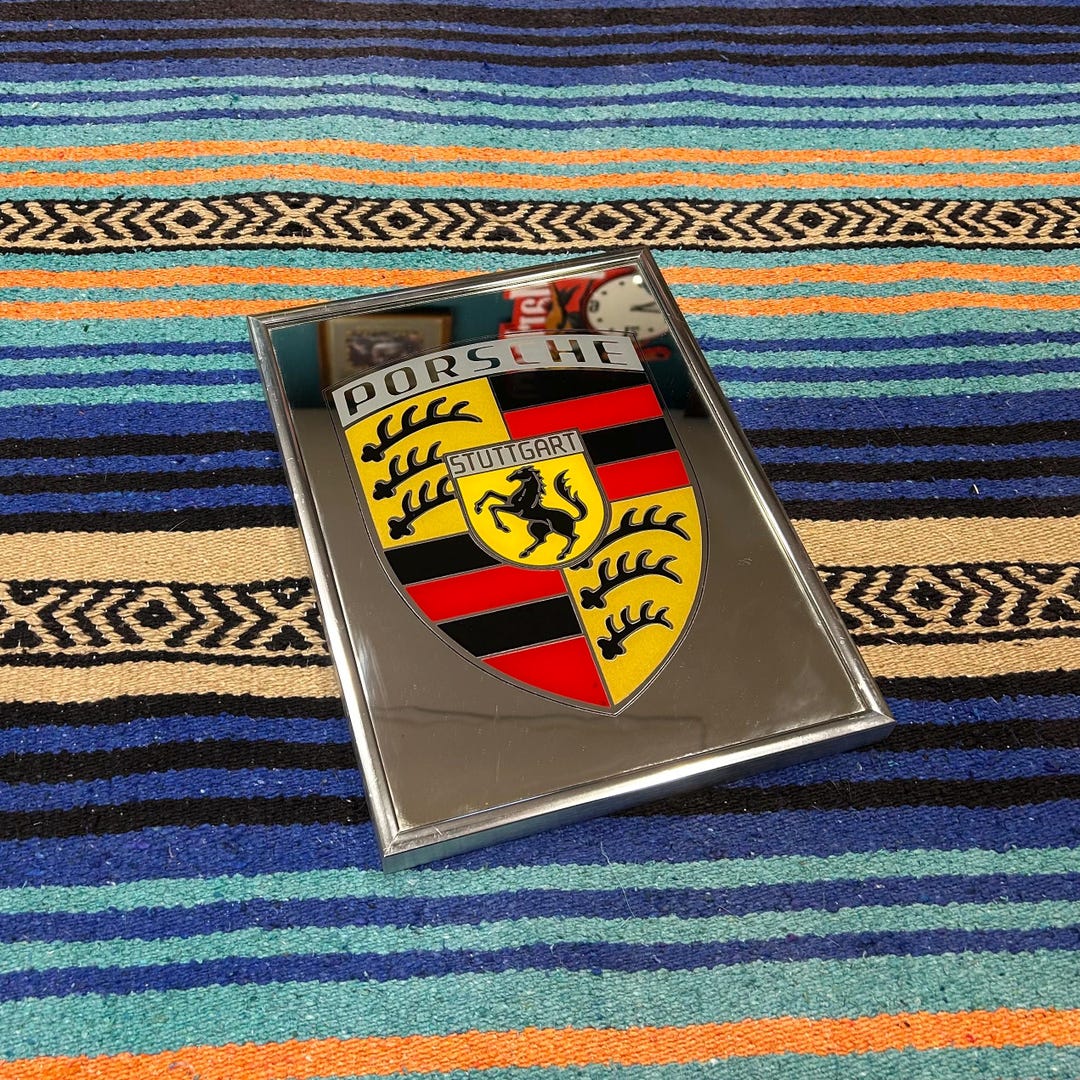 Vintage Rare 1980s Porsche Classic Logo Mirror, Gift for Him, Porsche ...