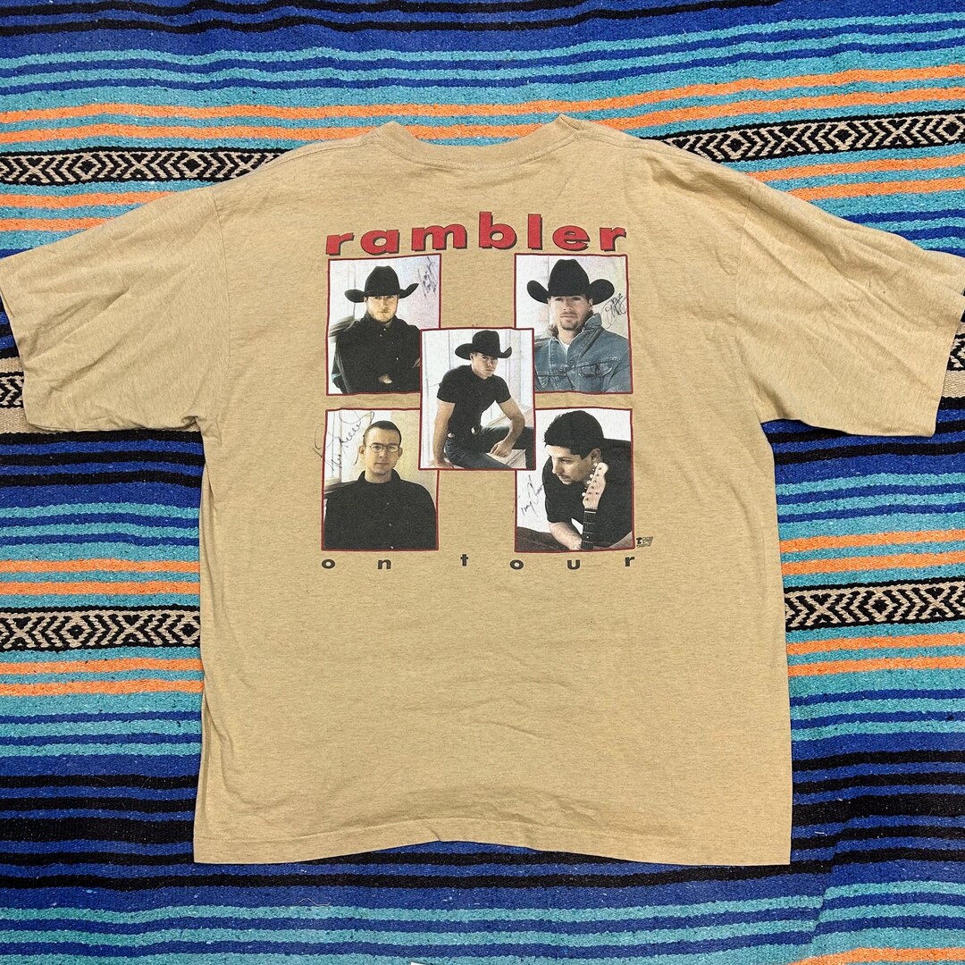 Vintage 1998 Rambler Country Band Signed Tee, Adult XXL, Double Sided ...