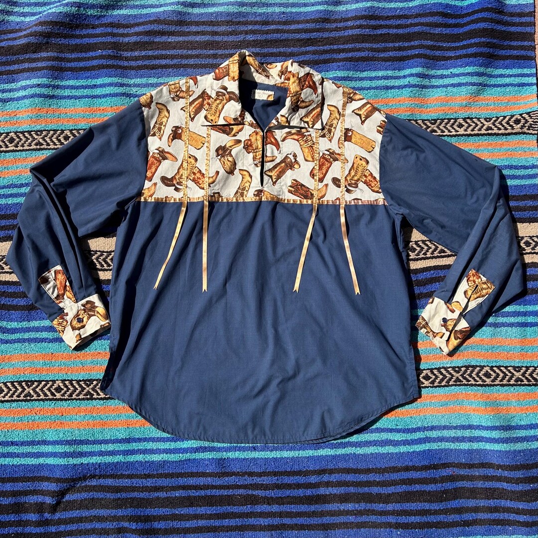 CLEARANCE Vintage Handmade Western Cowboy Boots Shirt, Men’s Large ...