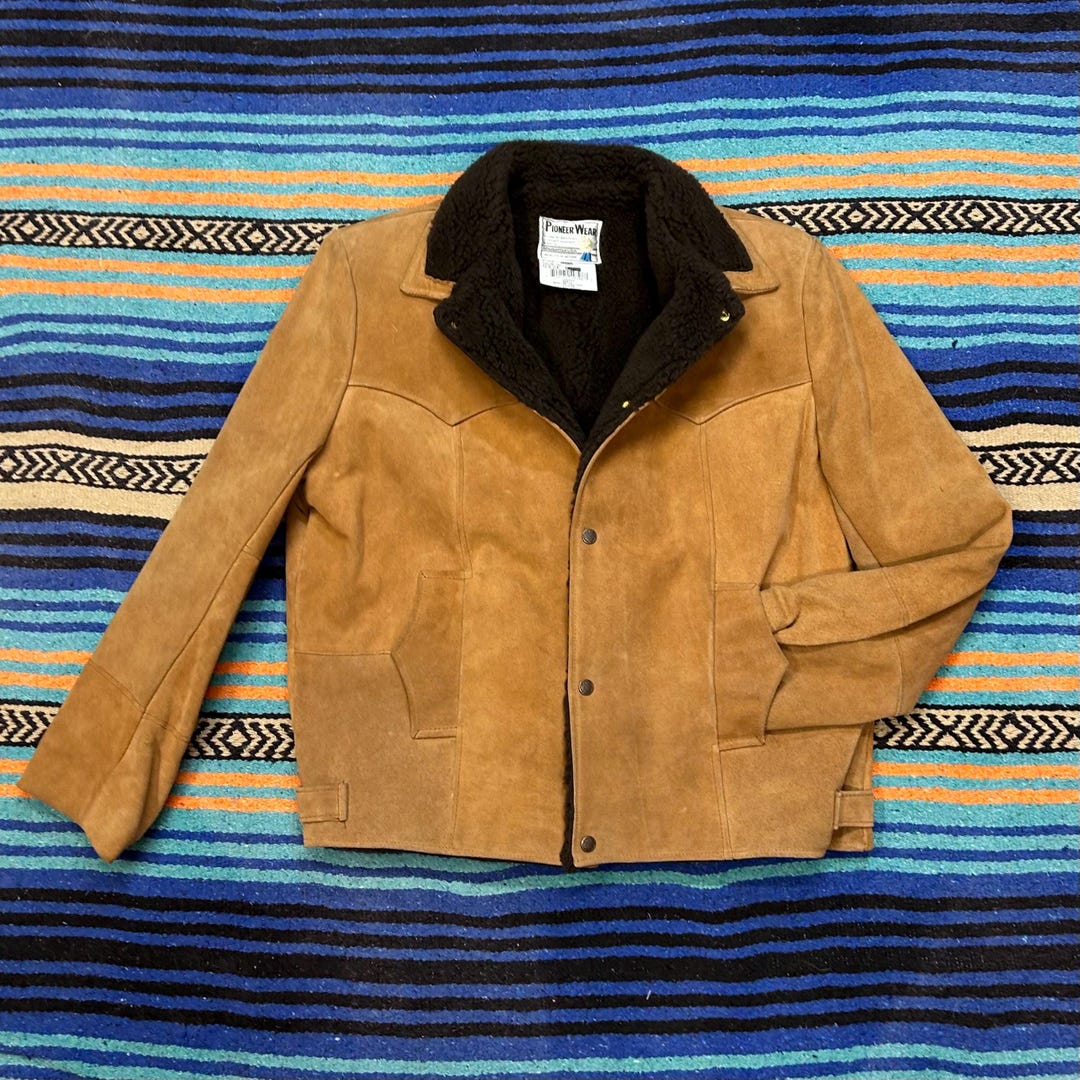 Vintage 1980’s Pioneer Wear Leather Western Bomber Jacket, Adult Large ...