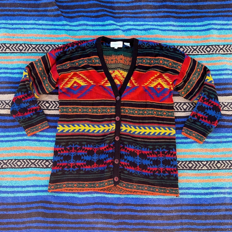 Colorful Cardigan - Etsy
