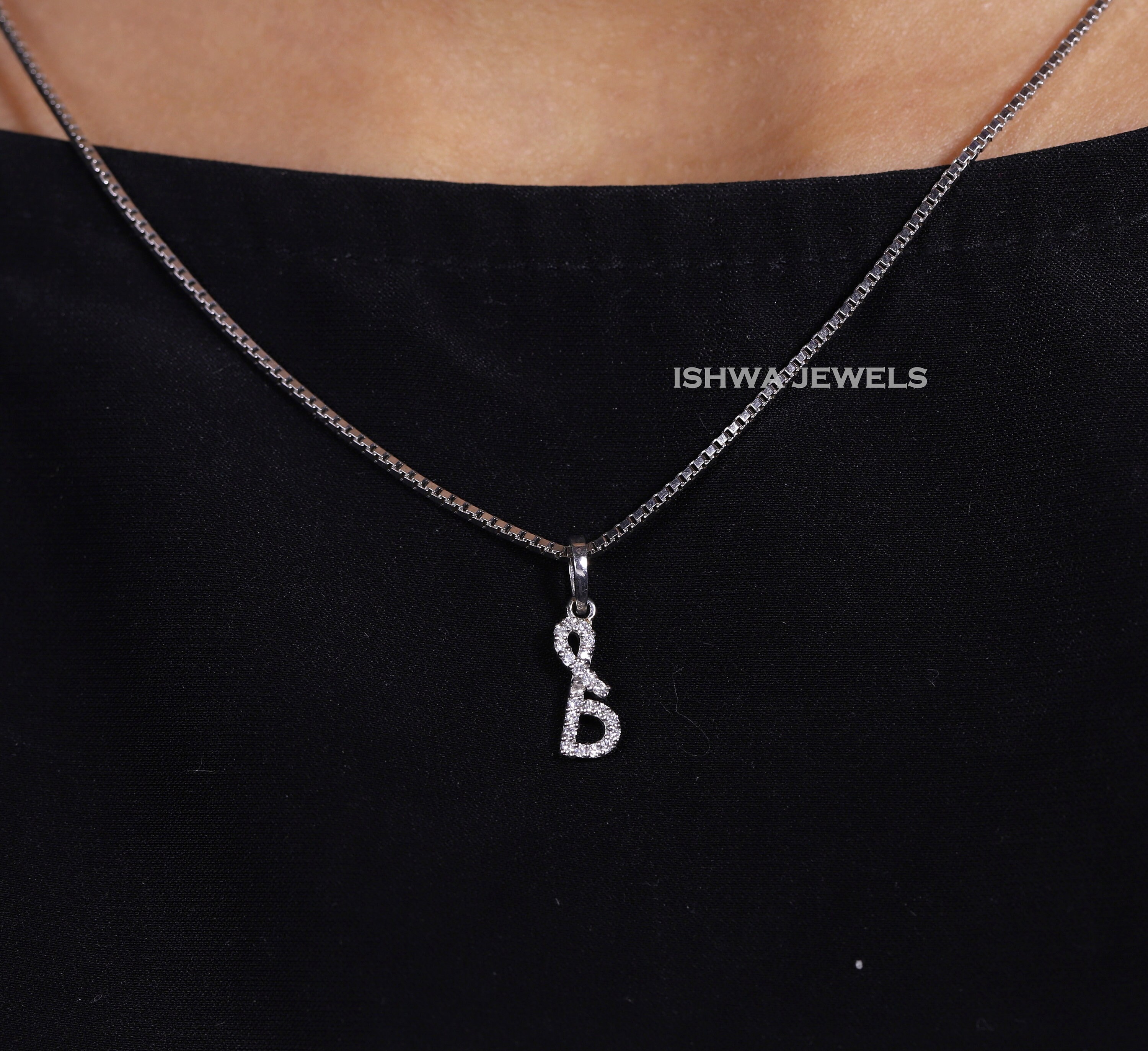 14K Gold Alphabet Pendant/ Alphabet Diamond Pendant/ Name | Etsy