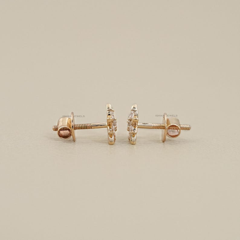 Natural Diamond Cluster Set Stud Earrings/ Round Diamond Flower Women ...