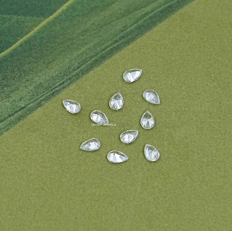Pear Cut Natural Loose Diamond for Jewelry Making / Earth Mined Diamond ...
