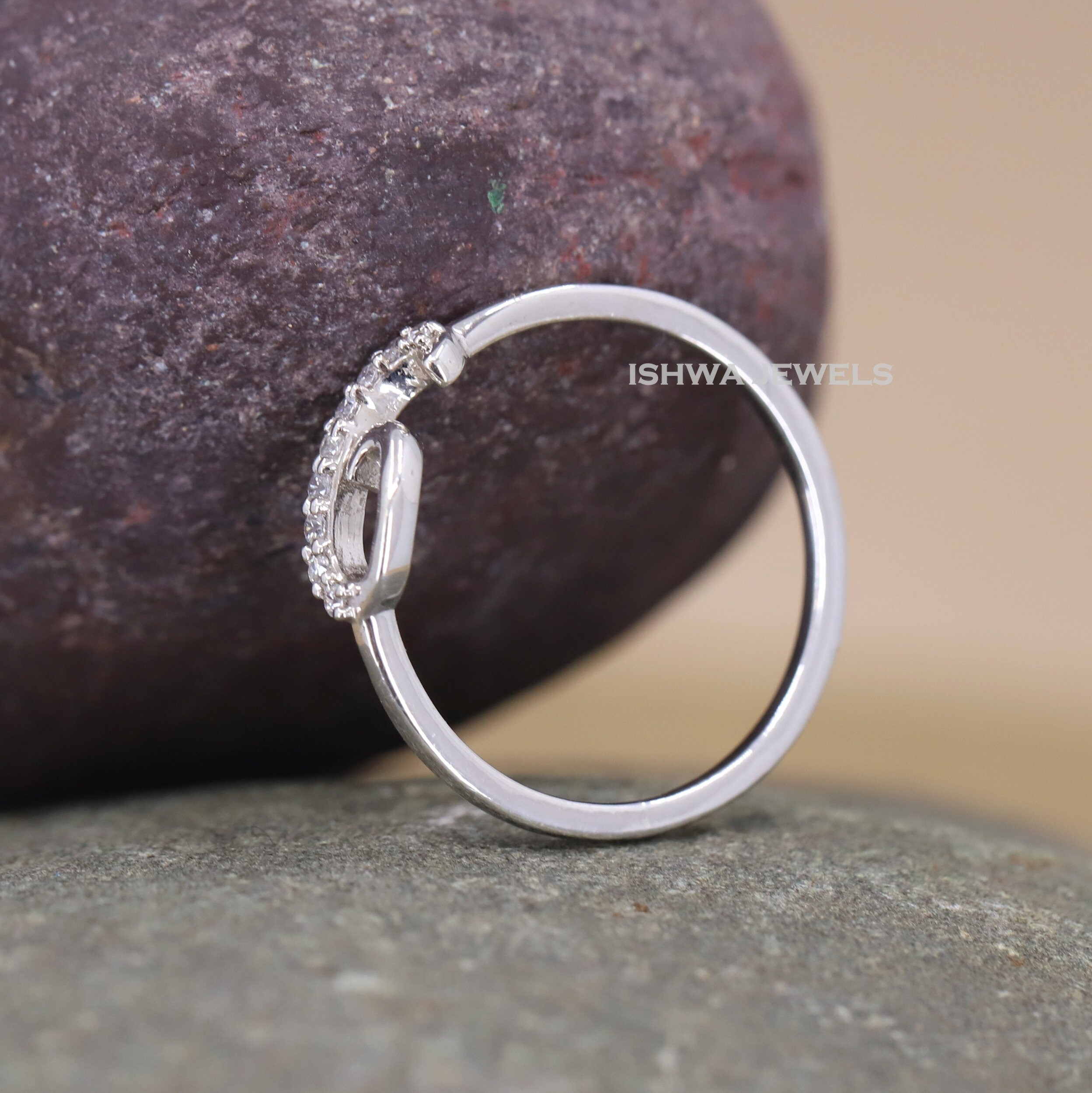 6 Number Diamond Ring/ Natural Diamond Number Ring/ 18K Gold | Etsy