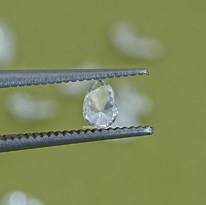 Pear Cut Natural Loose Diamond for Jewelry Making / Earth Mined Diamond ...
