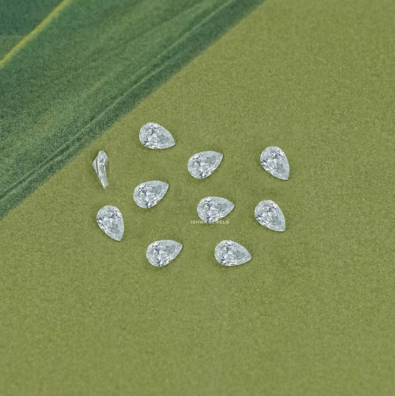Pear Cut Natural Loose Diamond for Jewelry Making / Earth Mined Diamond ...