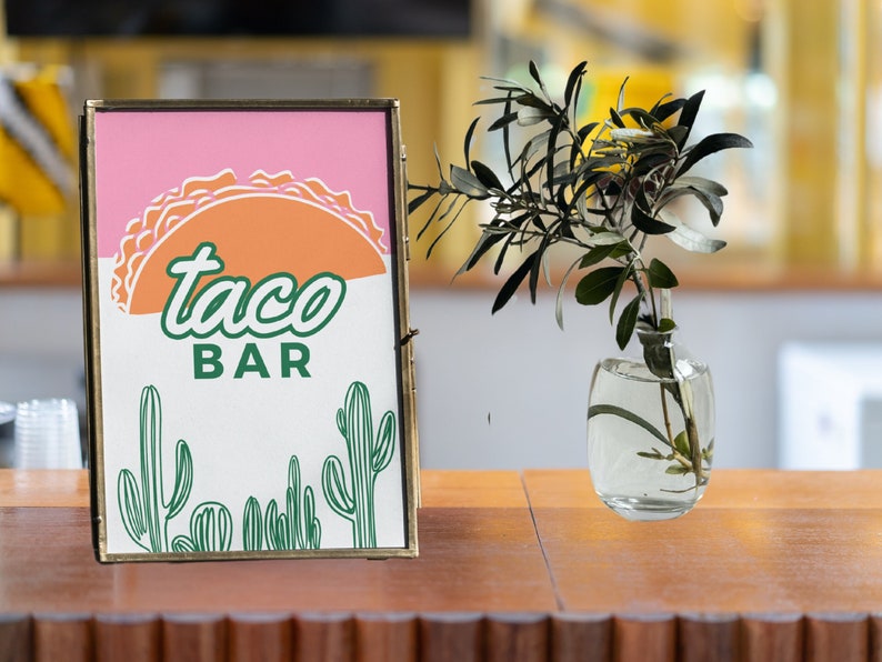 Taco Bar Sign | Digital Download | Fiesta Bridal Shower "taco Bout Love ...