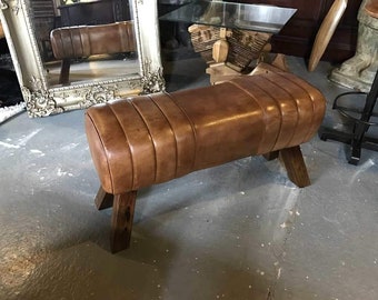 Brand New Boxed Large Vintage Industrial Leather Pommel Horse in Tan Etsy