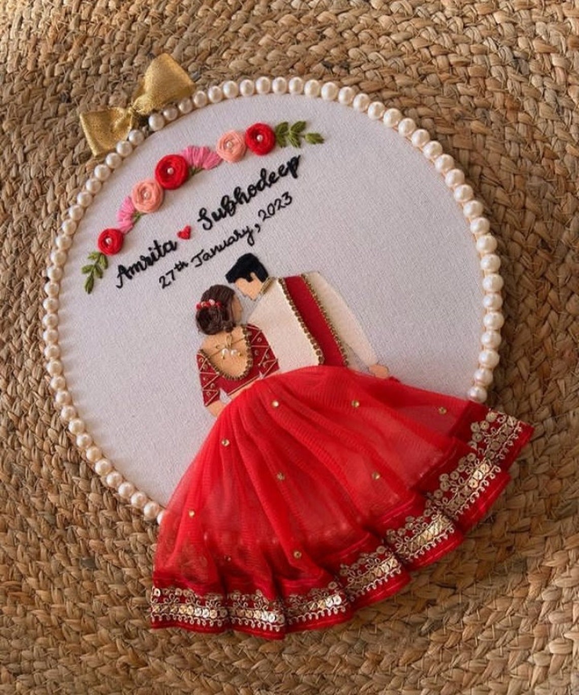 Embroider Hoop Art, Floral Embroidery Hoop, Handmade Customization ...