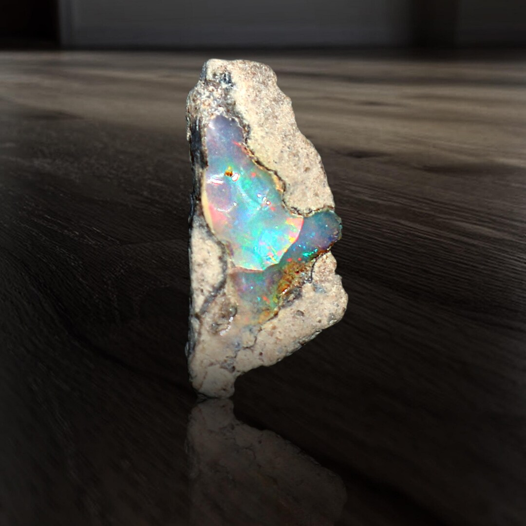 6 Crt, Unique and Real Fire Ethiopian Rough Opal Crystal, October ...