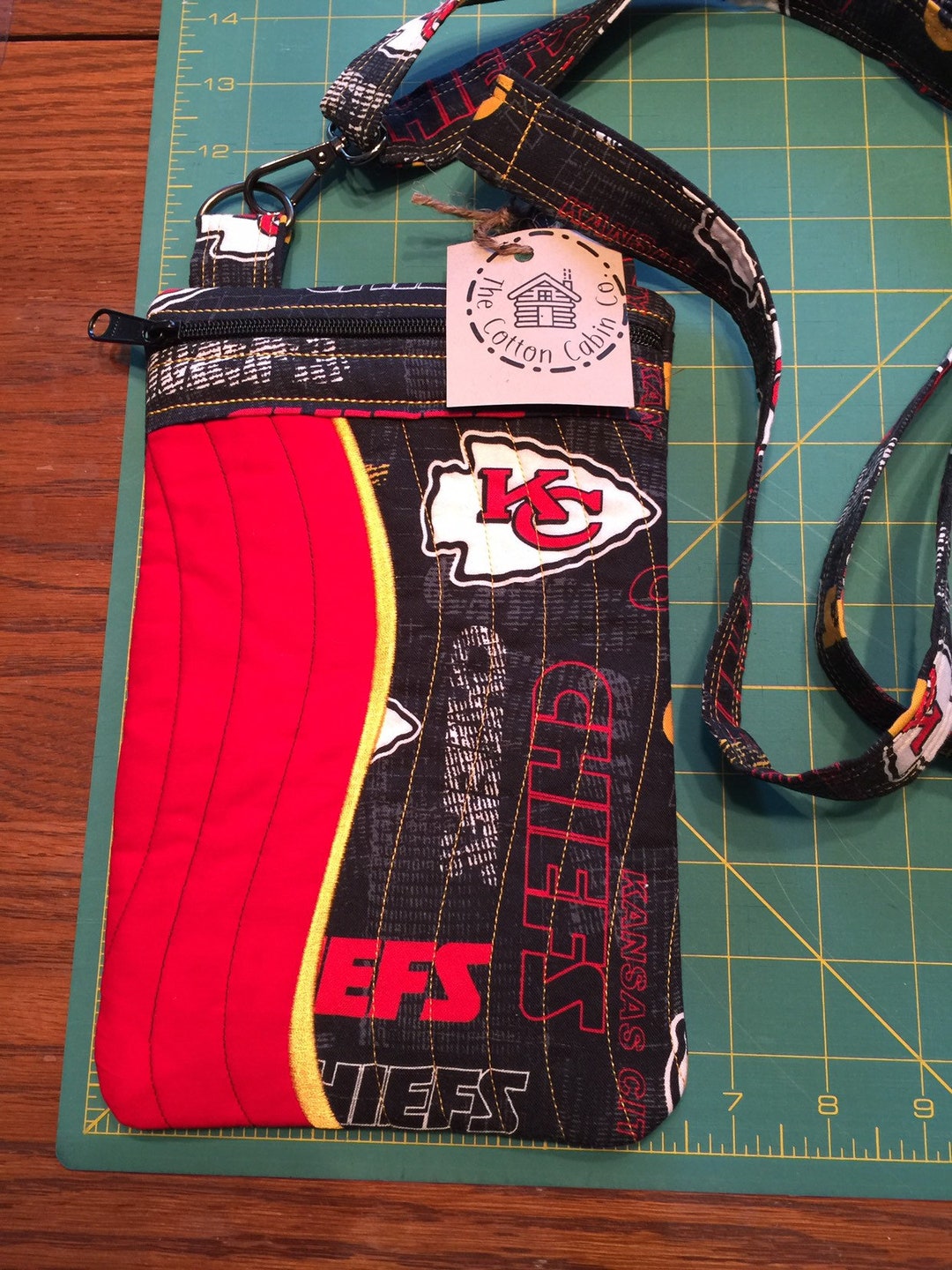 Kansas City Chiefs Football Quilted Cross-body Purse 9 - Etsy